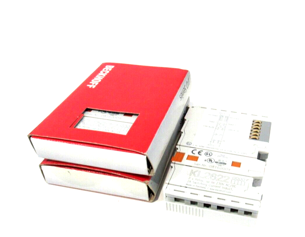 LOT OF 2 NEW BECKHOFF KL2622 RELAY MODULE - SB Industrial Supply, Inc.