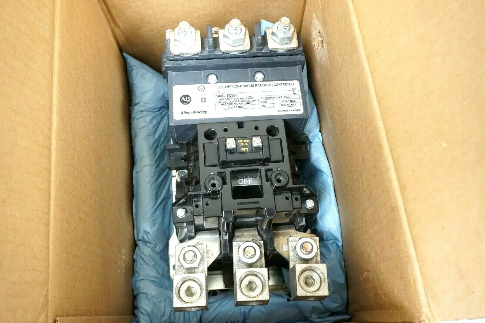 NEW ALLEN BRADLEY 500F-FOB93 SIZE 5 CONTACTOR 500FL-FOB93 - SB ...