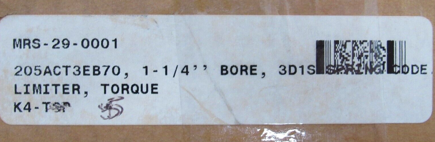 NEW AMERICAN AUTOGARD 205ACT3/HVII TORQUE LIMITER 1-1/4" BORE ...