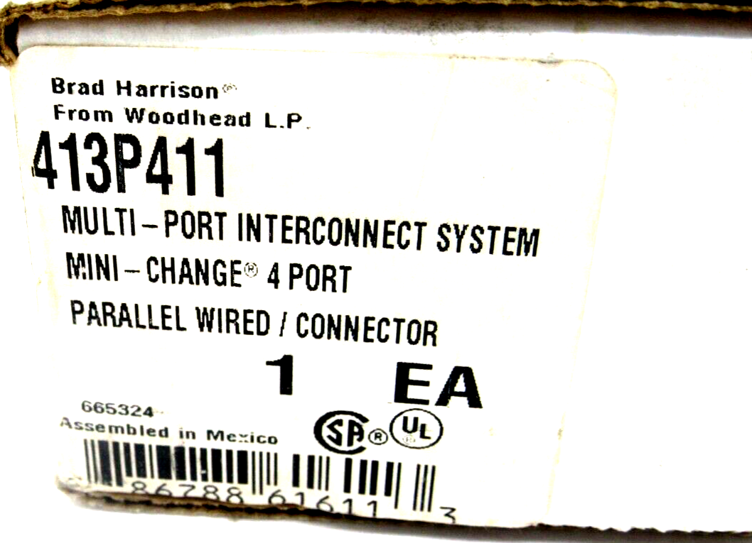 NEW BRAD HARRISON 413P411 MULTI-PORT INTERCONNECT SYSTEM - SB ...