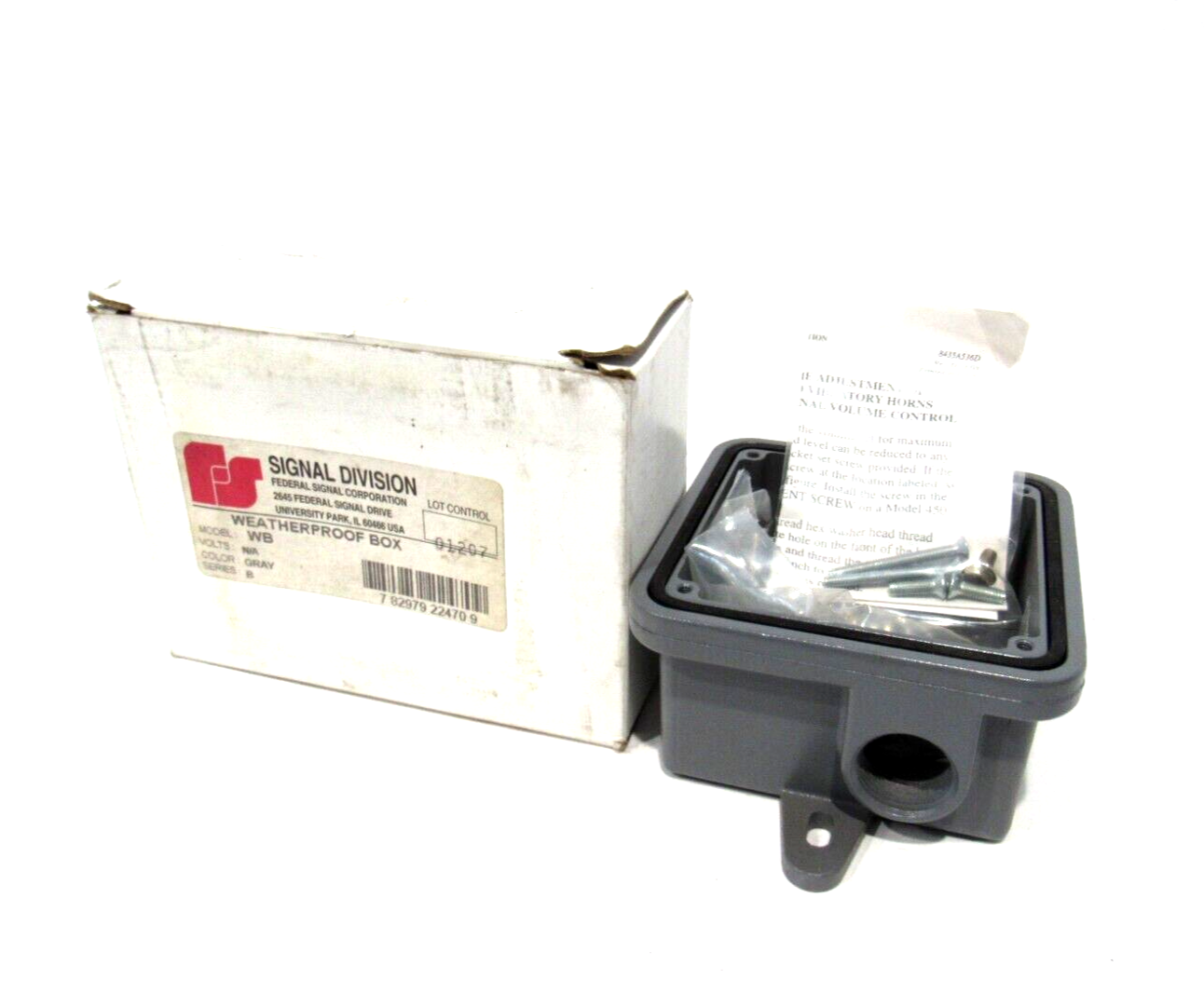 NEW FEDERAL SIGNAL WB WEATHERPROOF BOX - SB Industrial Supply, Inc.