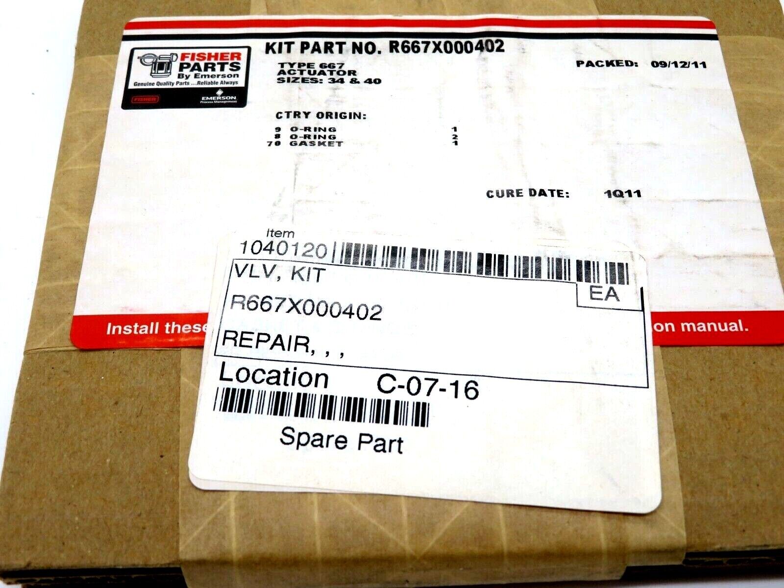 NEW FISHER R667X000402 ACTUATOR REPAIR KIT - SB Industrial Supply, Inc.