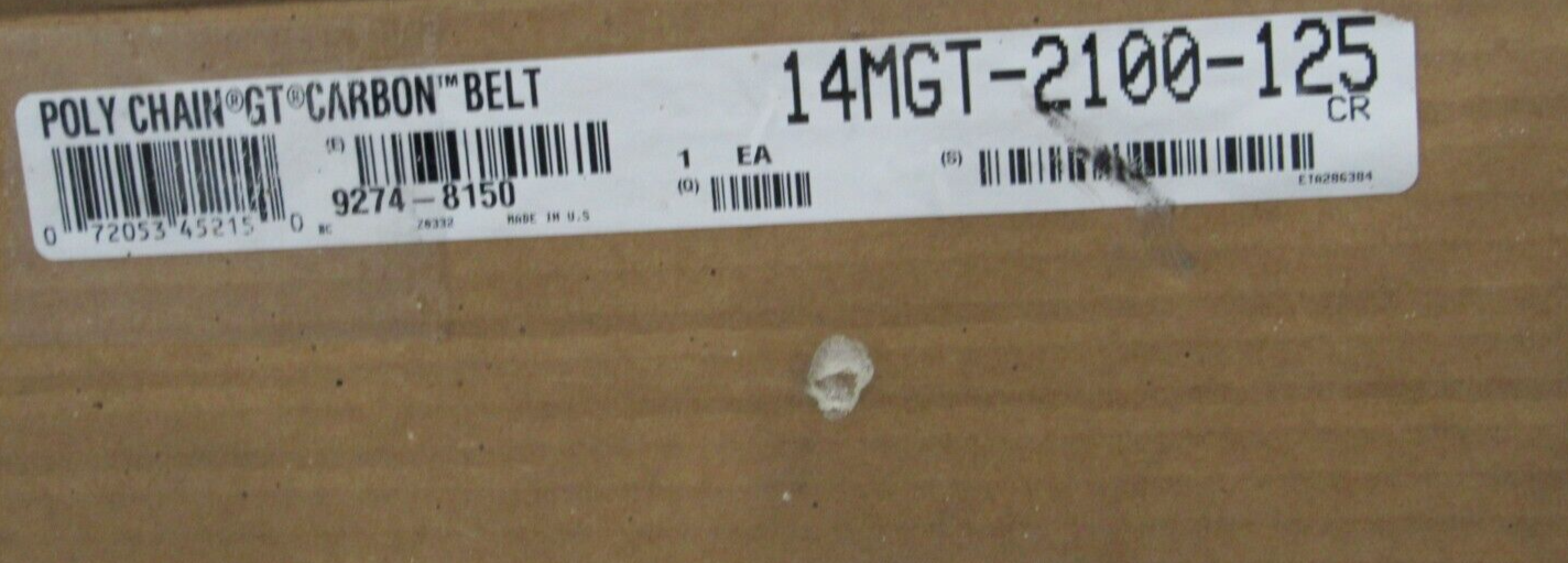 NEW GATES 14MGT-2100-125 POLY CHAIN GT CARBON BELT 14MGT2100125 - SB ...
