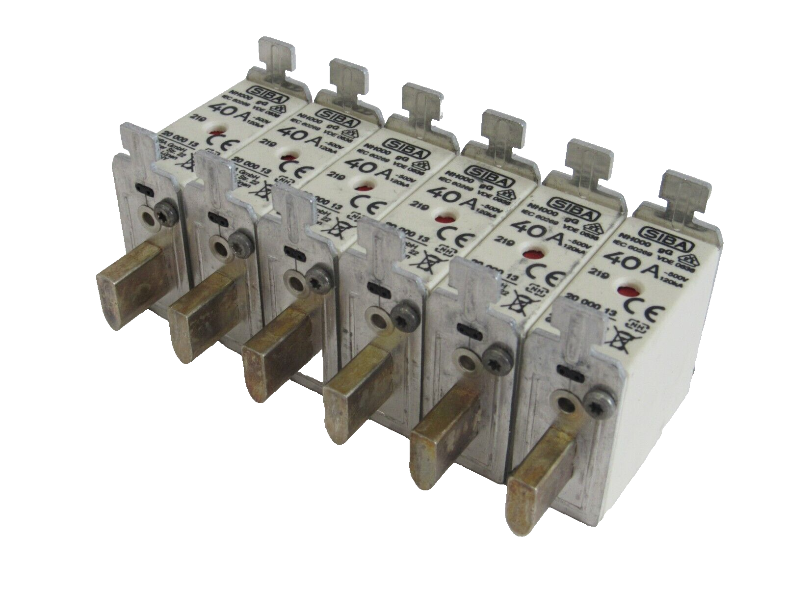 NEW LOT OF 6 SIBA NH000 GG 40A FUSE - SB Industrial Supply, Inc.