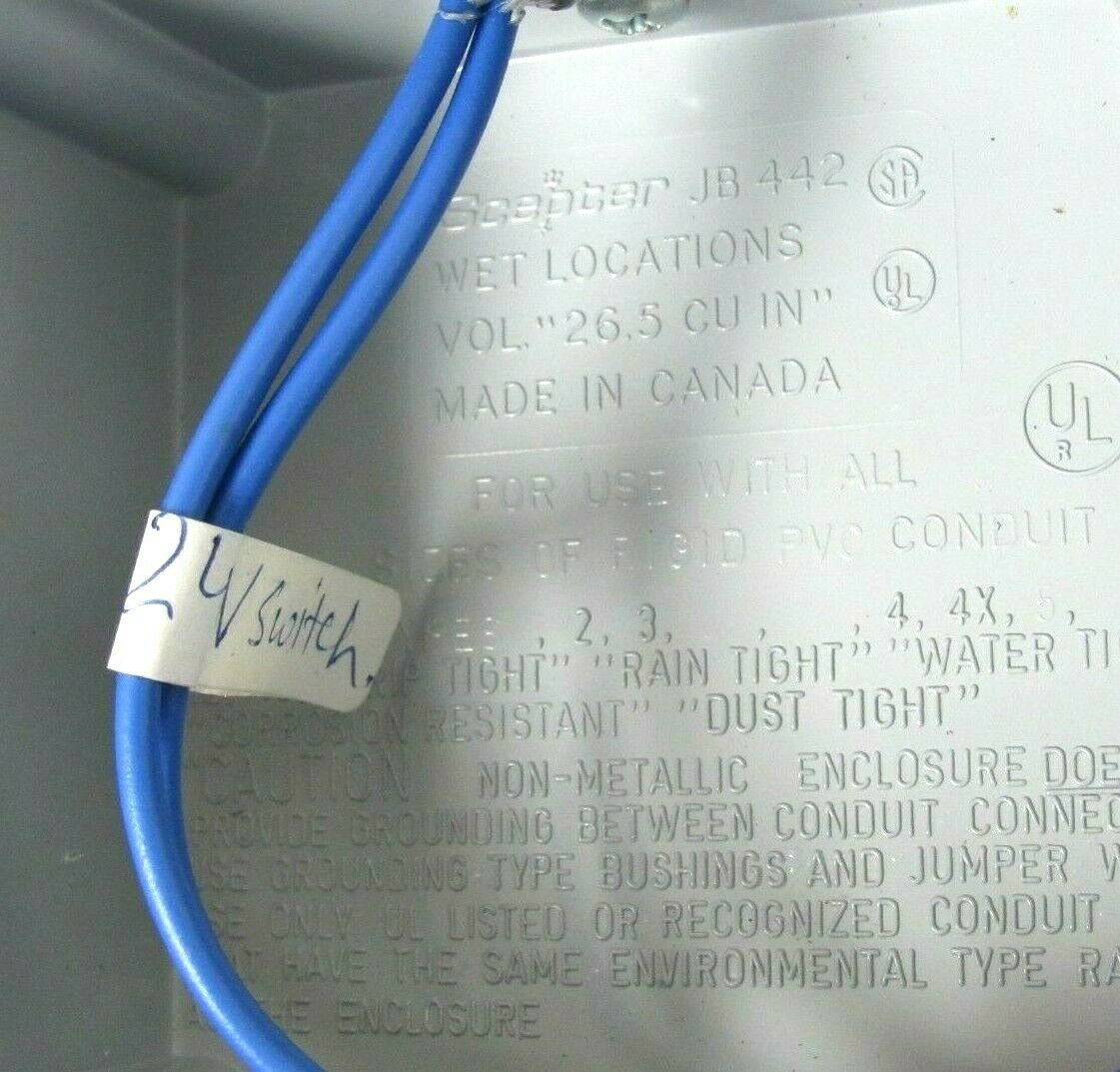 NEW SCEPTER JB-442 JUNCTION BOX WITH 24V SWITCH JB442 - SB Industrial ...