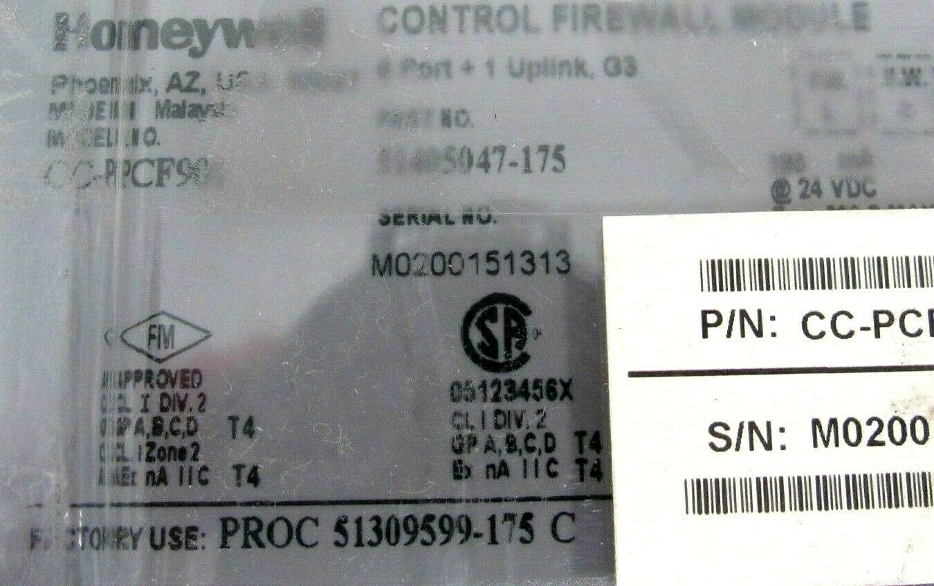 NEW SEALED HONEYWELL CC-PCF901 CONTROL FIREWALL MODULE 51405047-175 ...