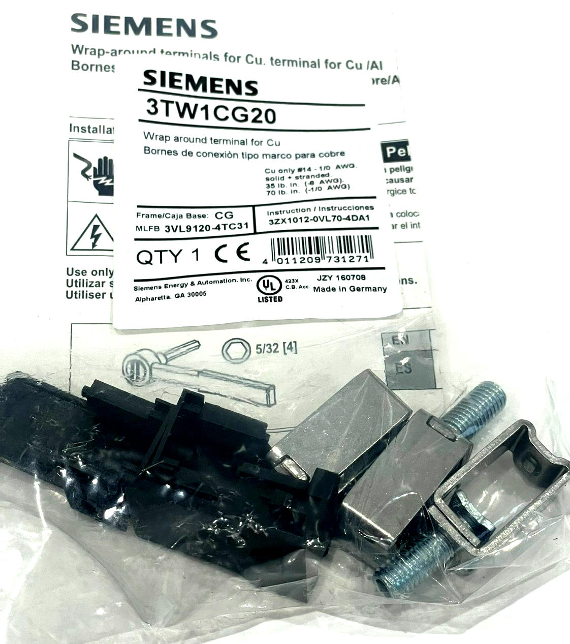 NEW SIEMENS 3TW1CG20 WRAP AROUND TERMINAL LOT OF 4 - SB Industrial ...