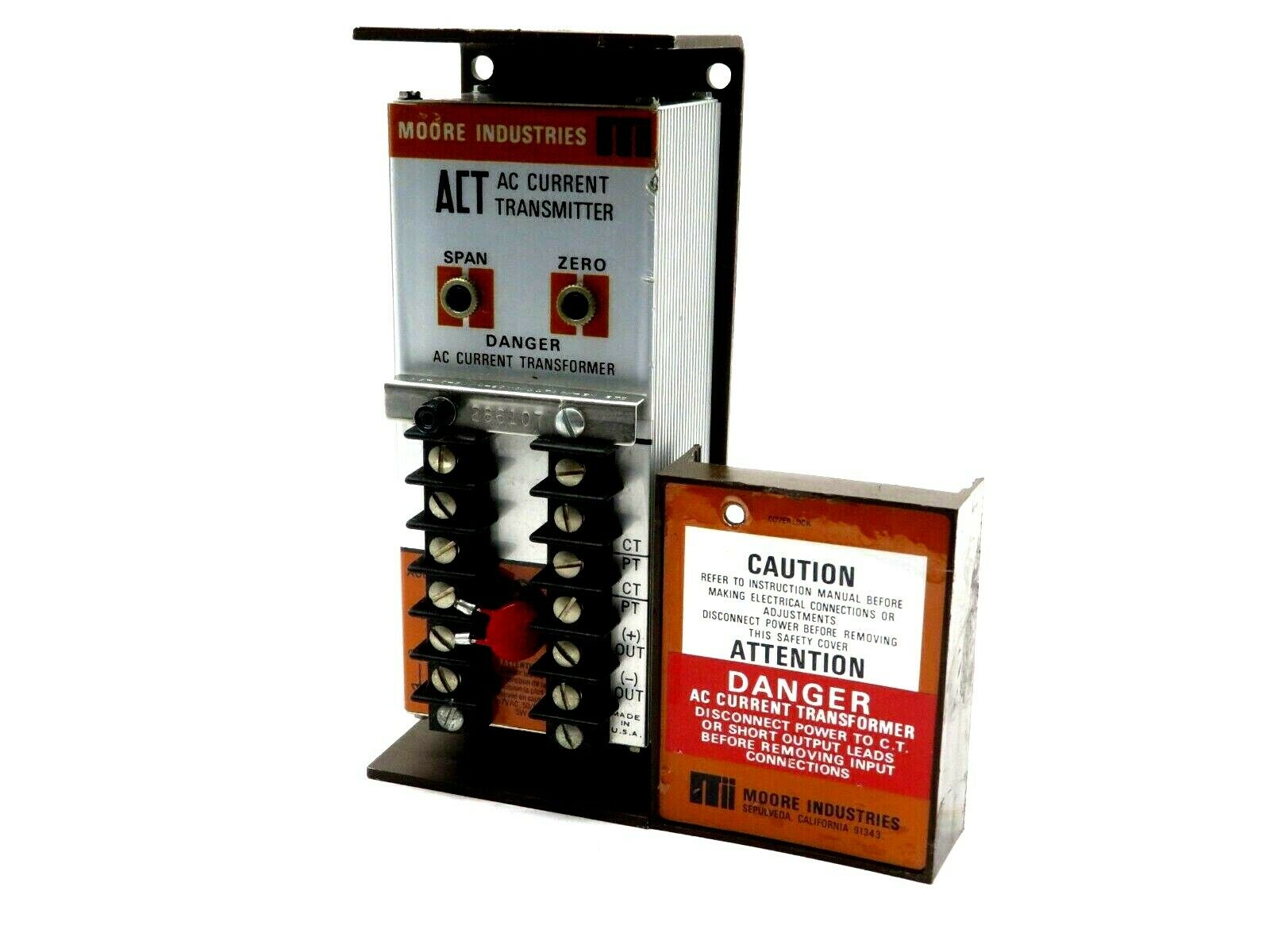 USED MOORE INDUSTRIES ACT AC CURRENT TRANSMITTER - SB Industrial Supply ...