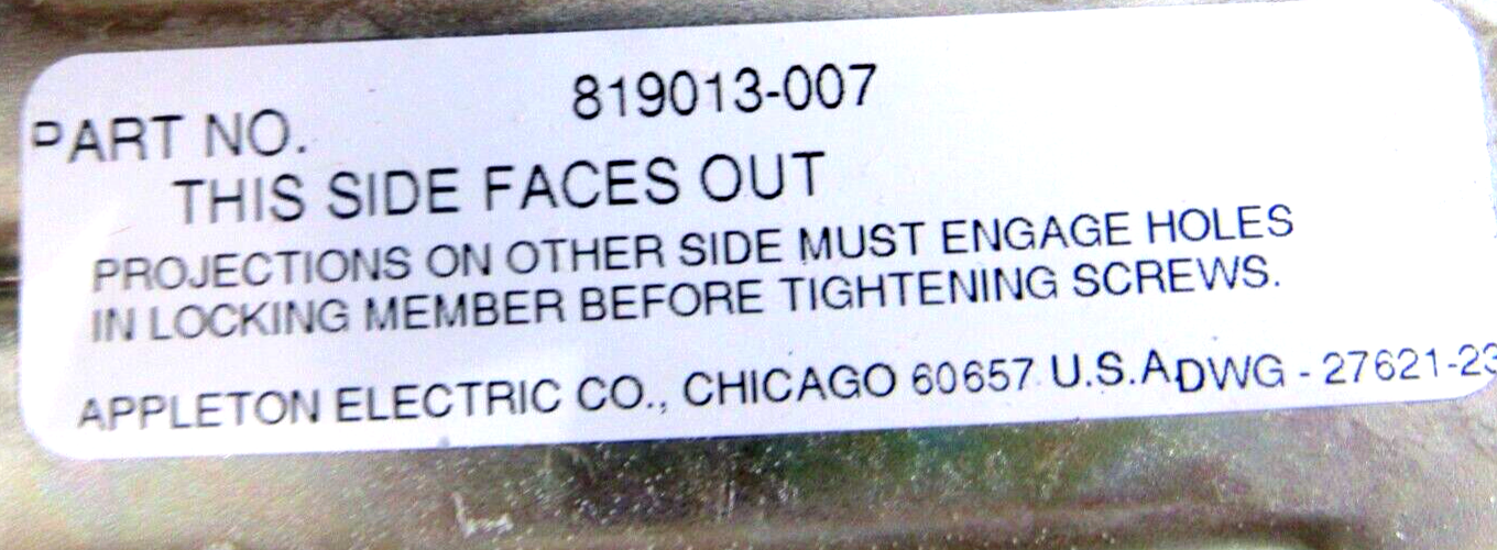 NEW APPLETON 819013-007 STEEL SPRING CARTRIDGE 819013007 - SB ...