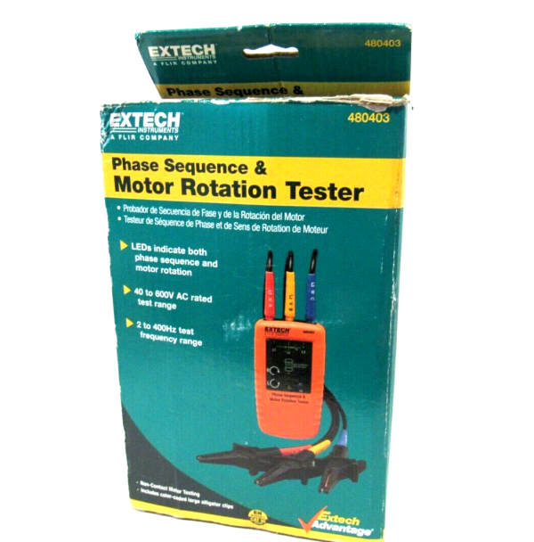 NEW EXTECH 480403 PHASE SEQUENCE & ROTATION TESTER - SB Industrial ...