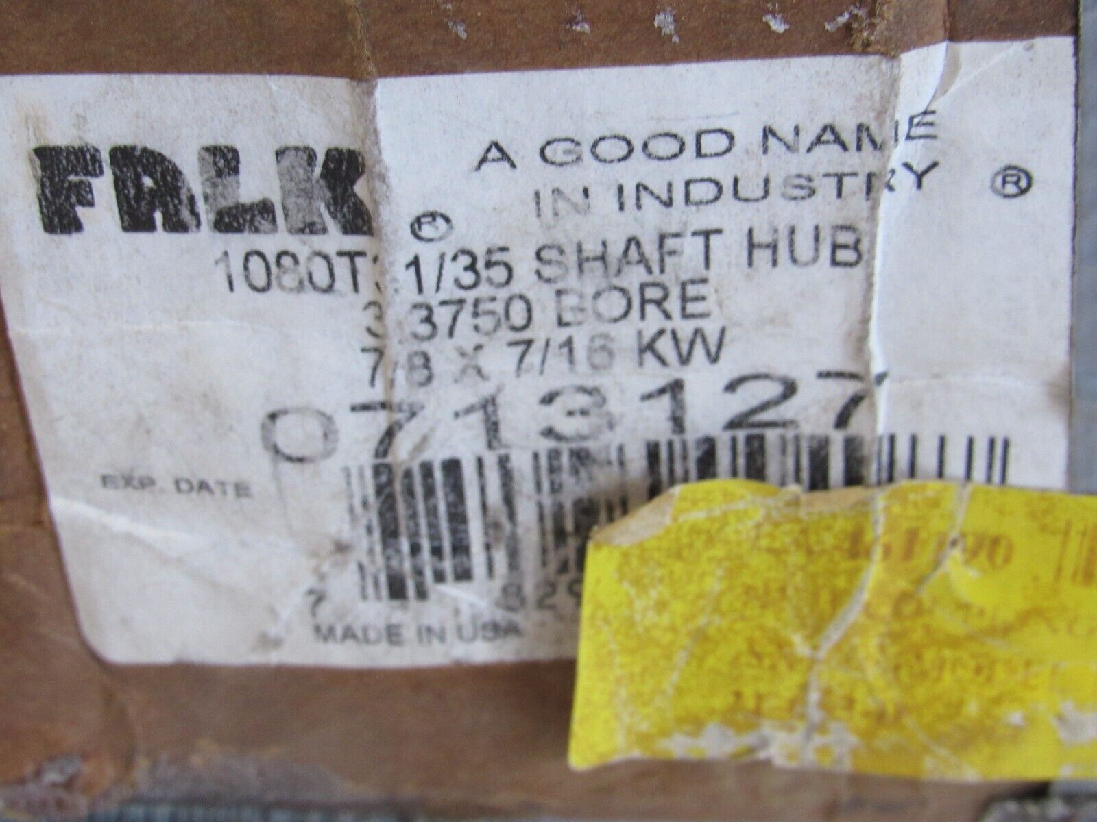 NEW FALK 0713127 1080T31/35 SHAFT HUB 3/3750 BORE 7/8 X7/16 KW - SB ...