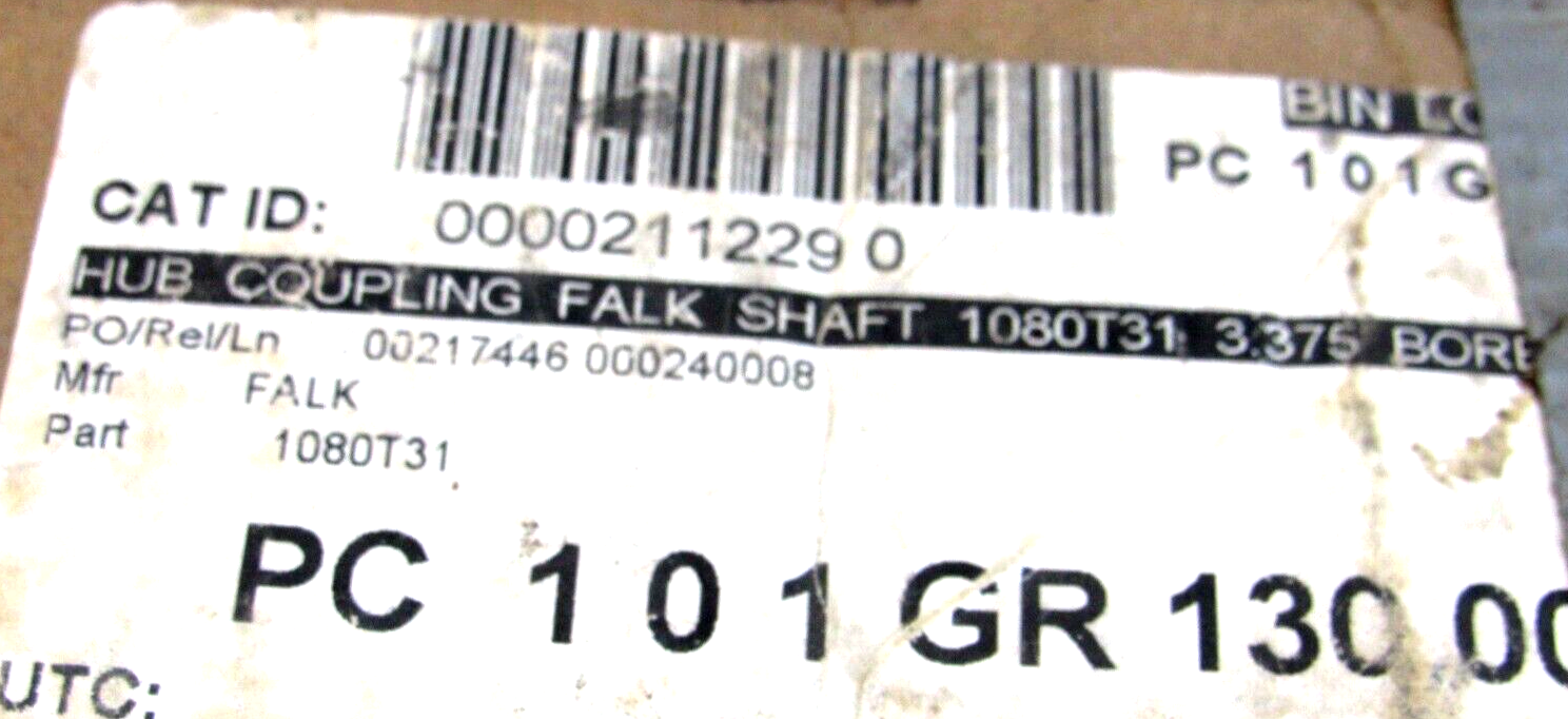 NEW FALK 0713127 1080T31/35 SHAFT HUB 3/3750 BORE 7/8 X7/16 KW - SB ...
