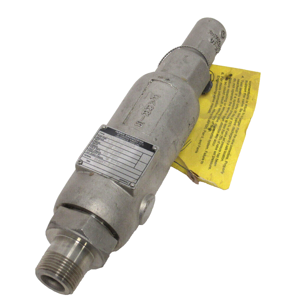 NEW FARRIS 27CC33-M20S4 RELIEF VALVE 50PSI 27CC33M20S4 - SB Industrial ...
