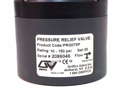 NEW GRIFFCO VALVE INC. PRG075P PRESSURE RELIEF VALVE - SB Industrial ...