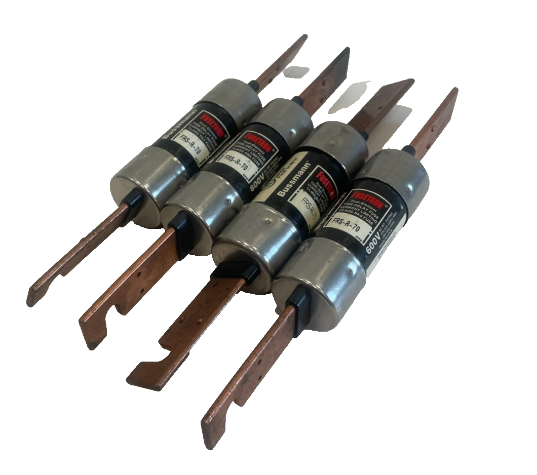 NEW LOT OF 4 BUSSMANN FRS-R-70 FUSES FRSR70 - SB Industrial Supply, Inc.