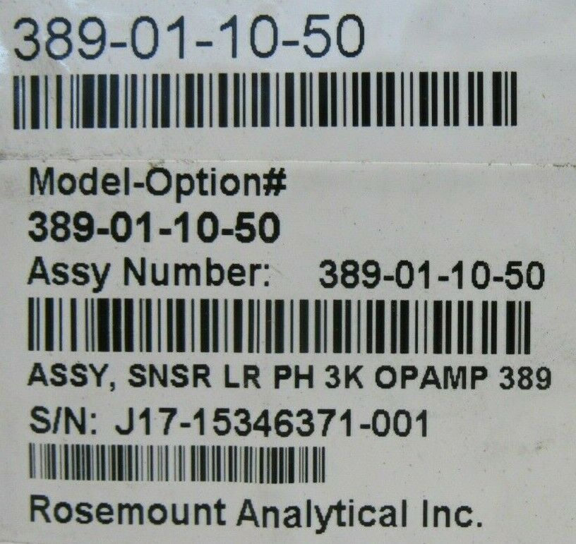 NEW ROSEMOUNT 389-01-10-50 PH SENSOR 389011050 - SB Industrial Supply, Inc.