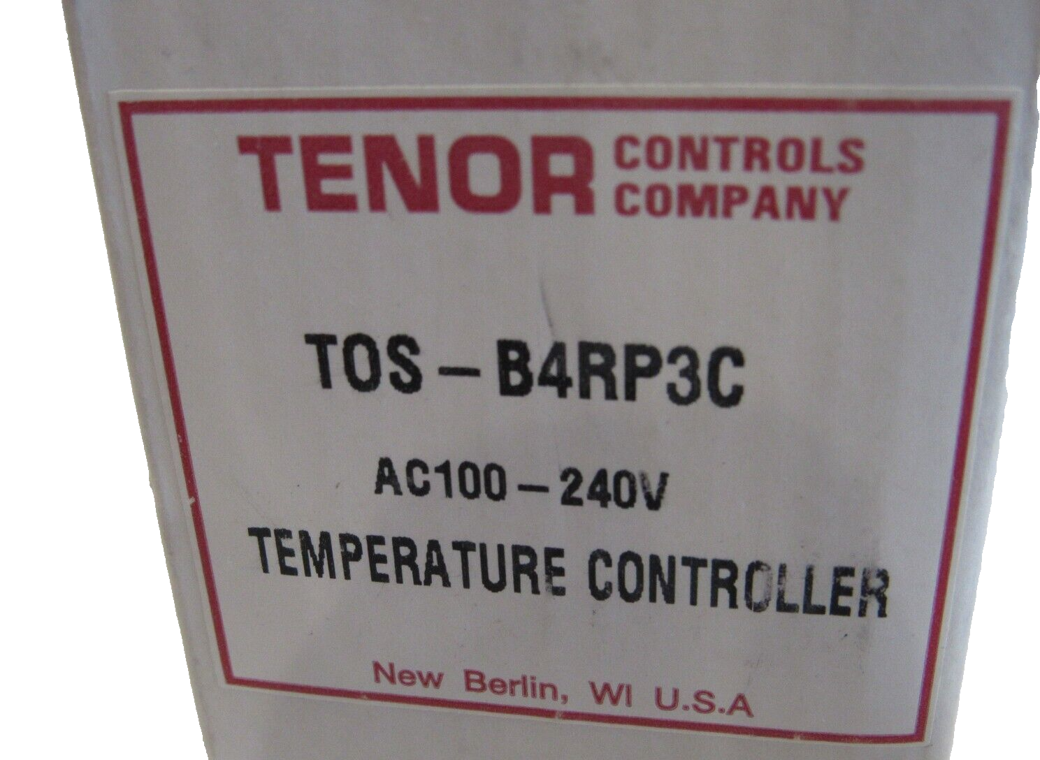 NEW TENOR CONTROLS T0S-B4RP3C TEMPERATURE CONTROLLER AC100-240V ...