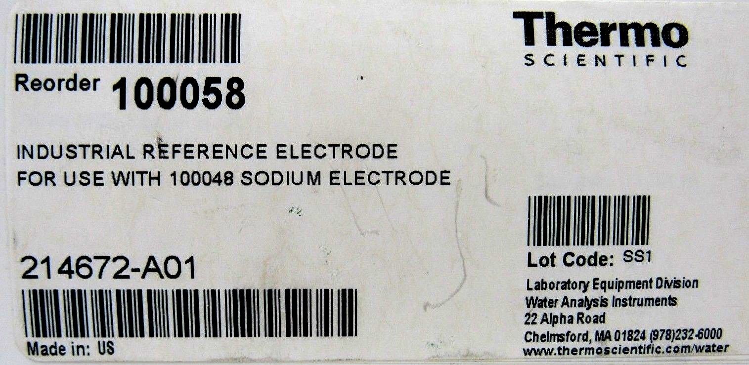 NEW THERMO SCIENTIFIC 100058 REFERENCE ELECTRODE KIT 214672-A01 - SB ...