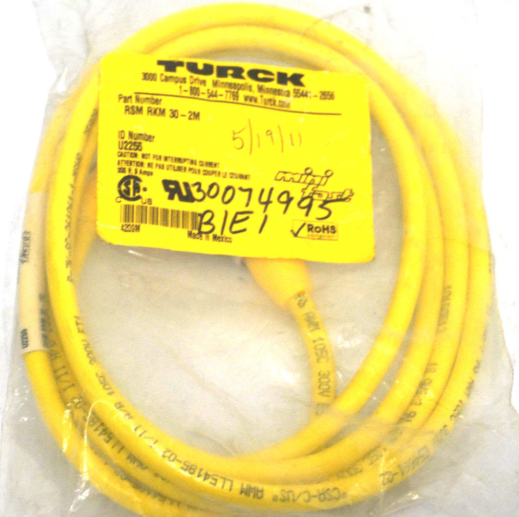 NEW TURCK RSM RKM 30-2M CONNECTION CABLE RSMRKM302M - SB Industrial ...