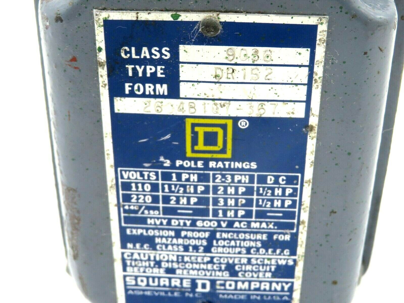 USED SQUARE D 9036FLOAT SWITCH TYPE DR1S2 - SB Industrial Supply, Inc.