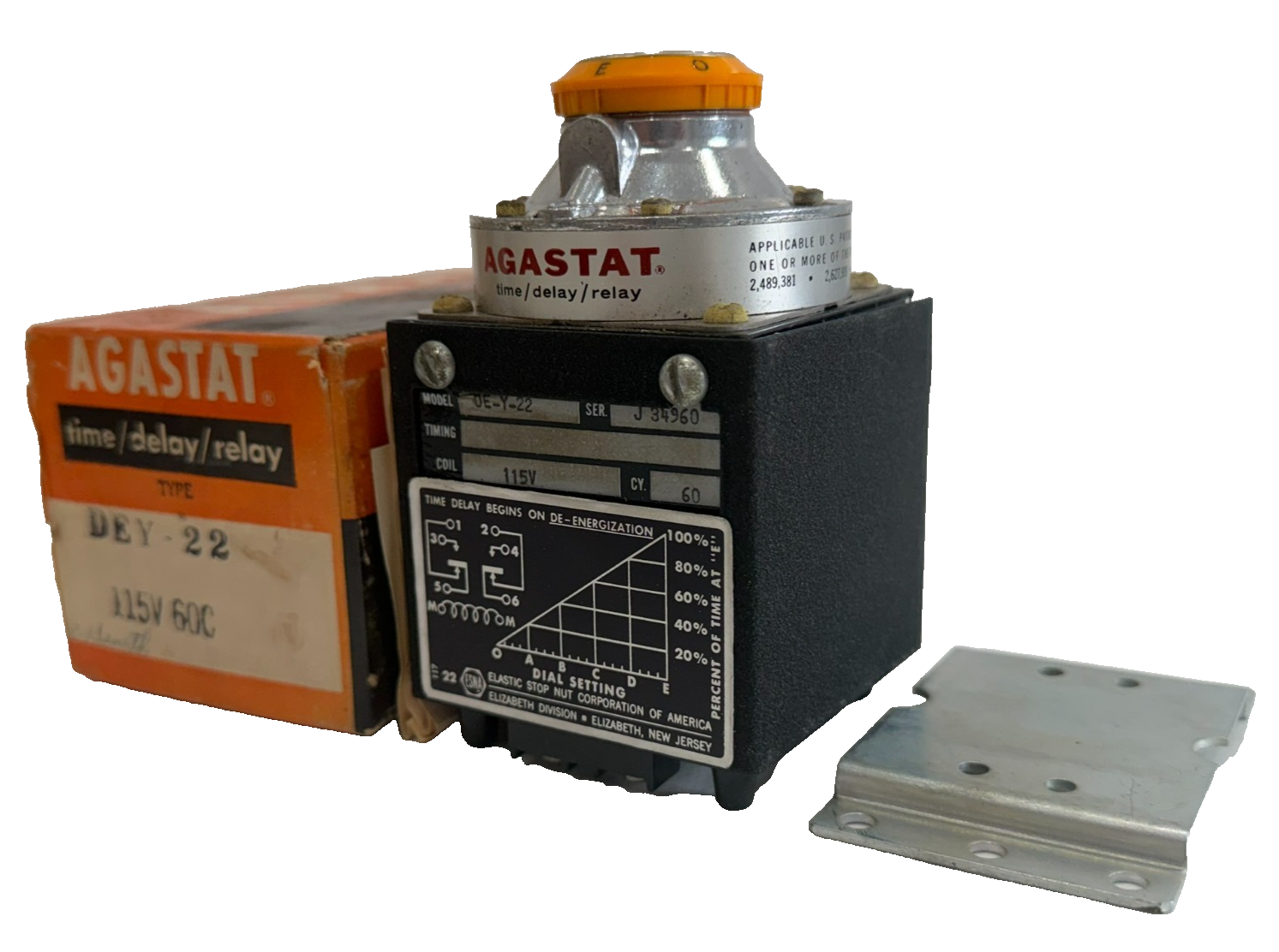 NEW AGASTAT DE-Y-22 TIME DELAY RELAY 115V DEY22 - SB Industrial Supply ...