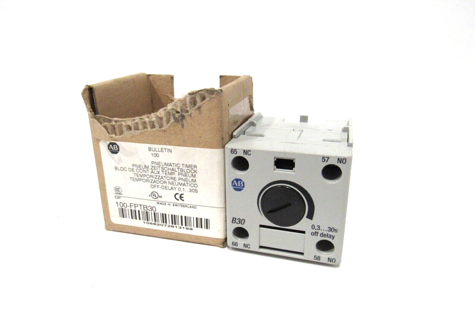 NEW ALLEN BRADLEY 100-FPTB30 PNEUMATIC TIMER 100FPTB30 - SB Industrial ...