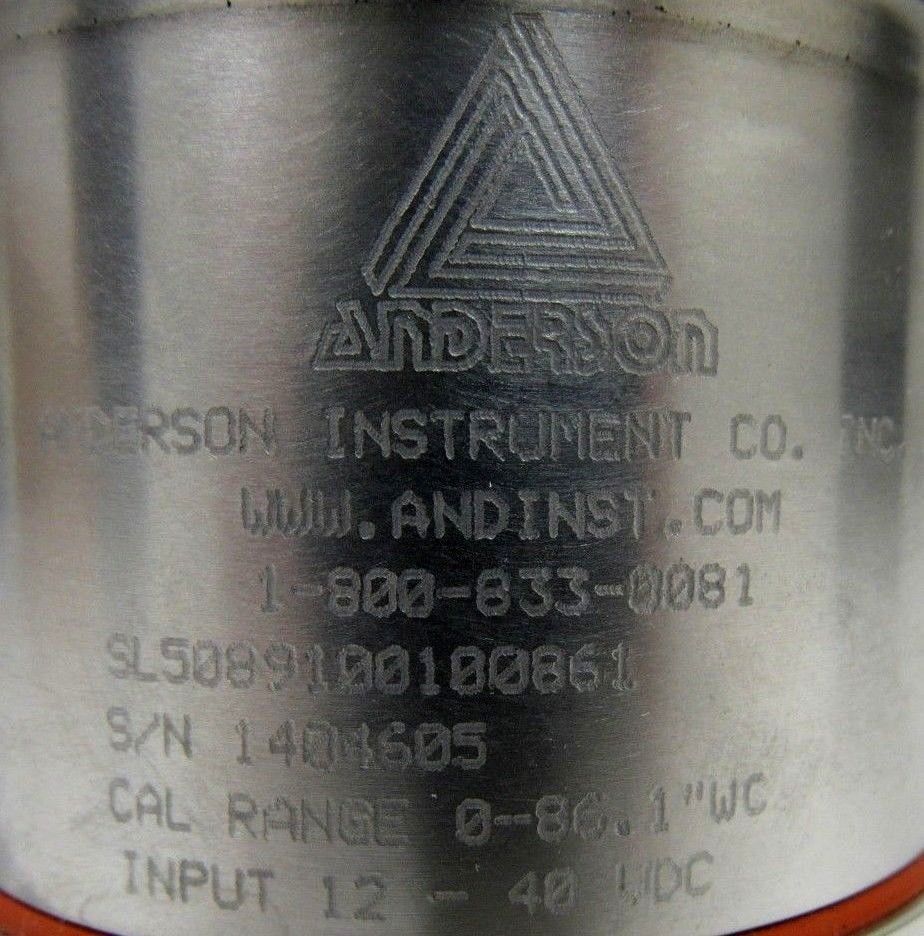 NEW ANDERSON SL5089100100861 LEVEL TRANSMITTER 12-40VDC 0-86.1" WC - SB ...
