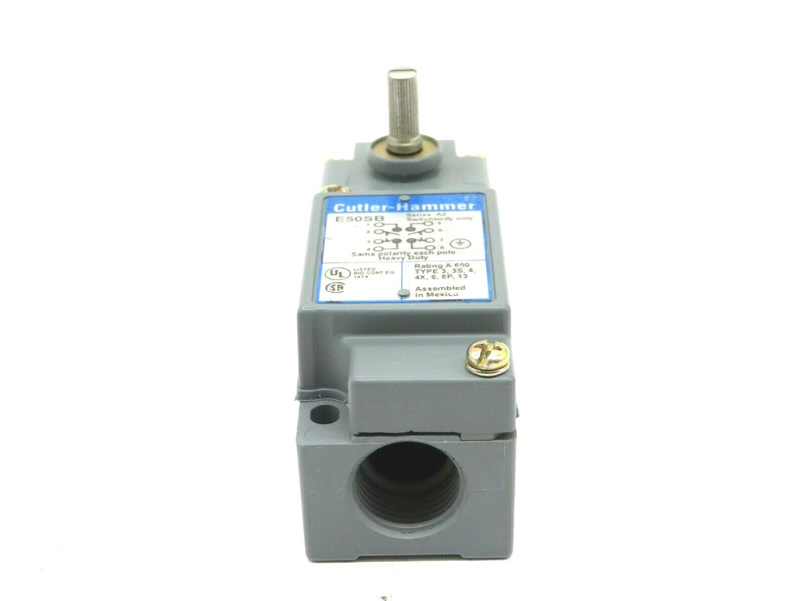 NEW CUTLER HAMMER E50SB E50DR1 LIMIT SWITCH BODY AND HEAD - SB ...