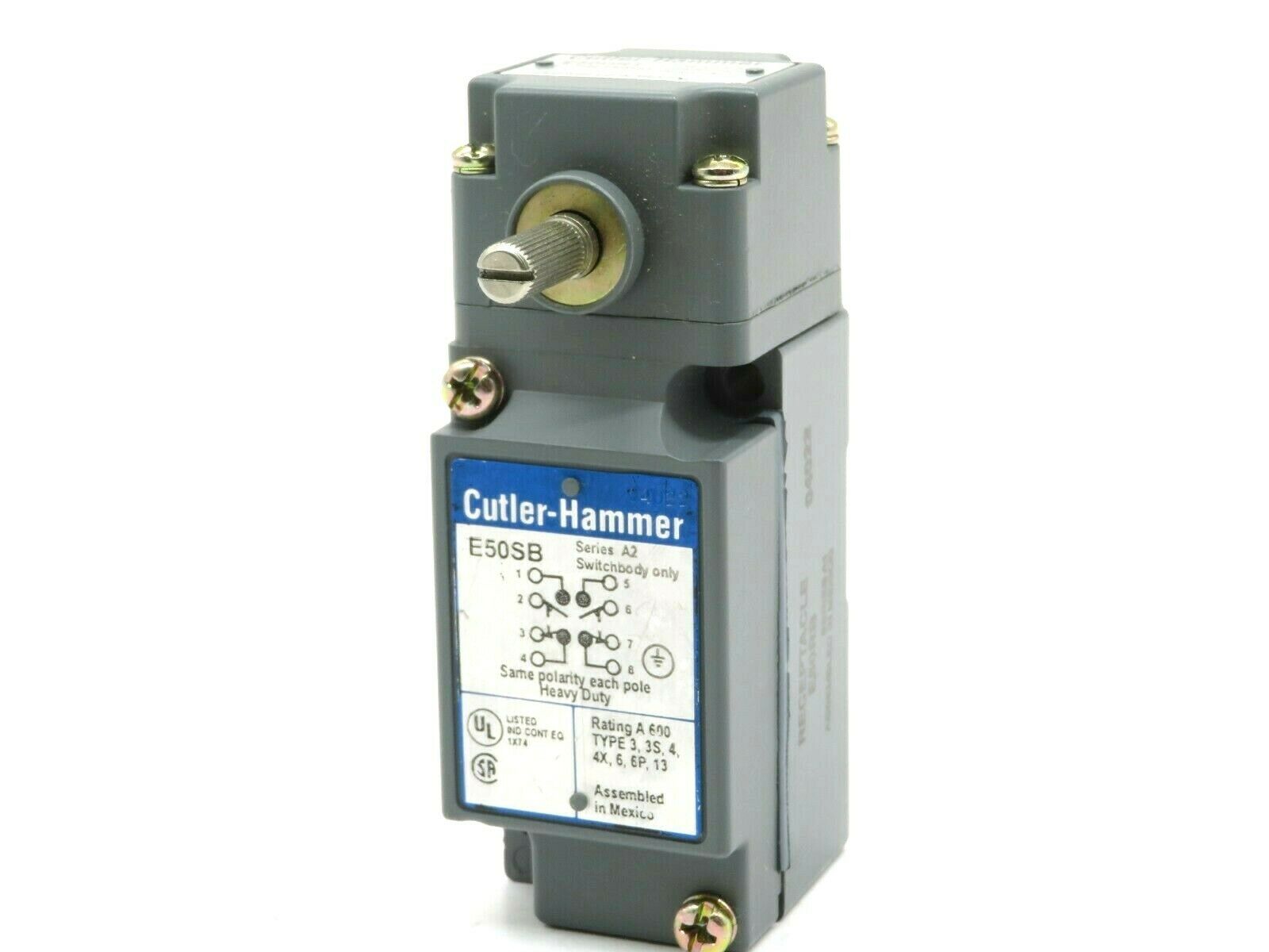NEW CUTLER HAMMER E50SB E50DR1 LIMIT SWITCH BODY AND HEAD - SB ...