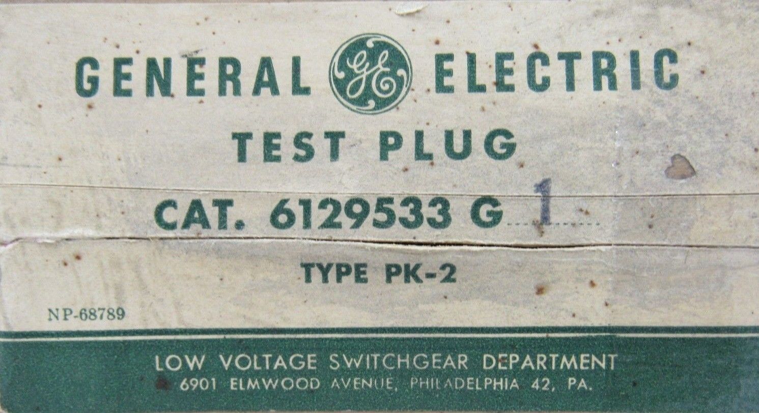 NEW GENERAL ELECTRIC 6129533-G1 TEST PLUG 6129533G1 TYPE PK-2 – SB ...
