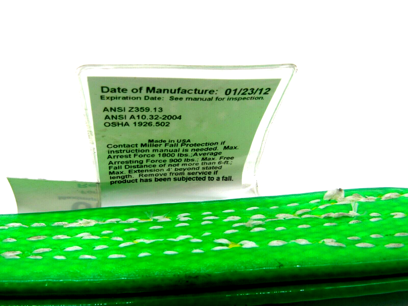 NEW MILLER FALL PROTECTION 913PC/6FTGN BACKBITER 913PC/6FTGN - SB ...