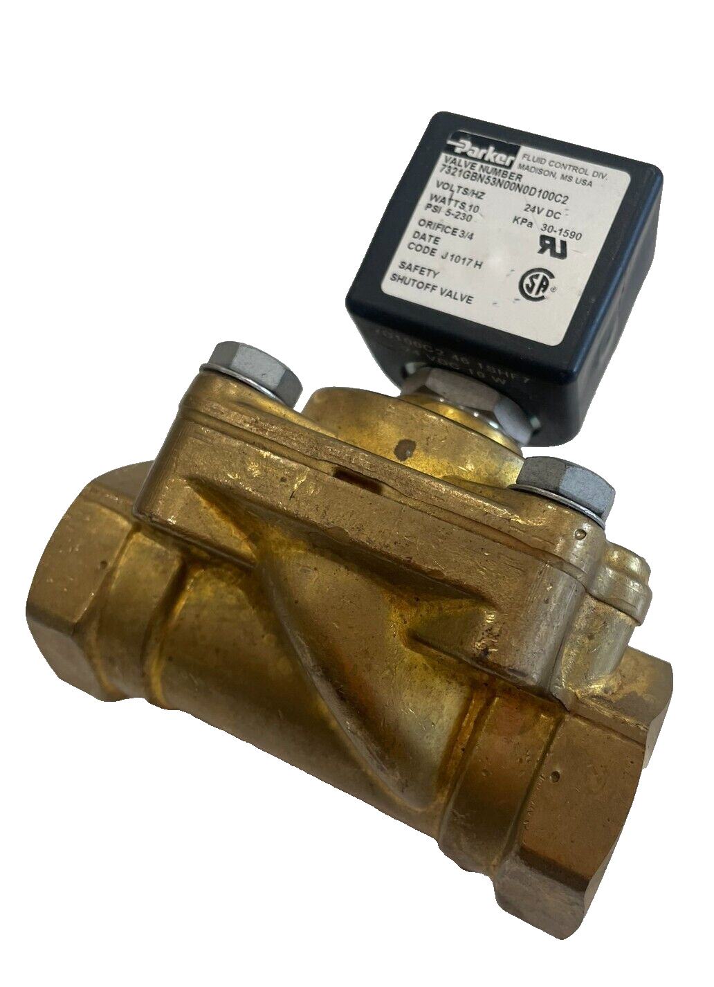 NEW PARKER 7321GBN53N00N0D100C2 24V DC SOLENOID VALVE - SB Industrial ...