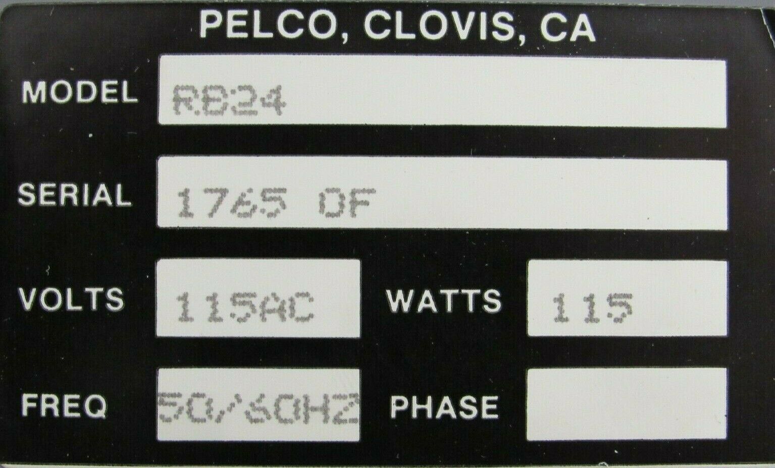 NEW PELCO RB24 CONTROL BOX 1500523 - SB Industrial Supply, Inc.
