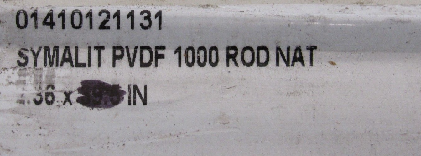 NEW QUADRANT 60MM x 33" SYMALIT PVDF 1000 ROD NATURAL - SB Industrial ...