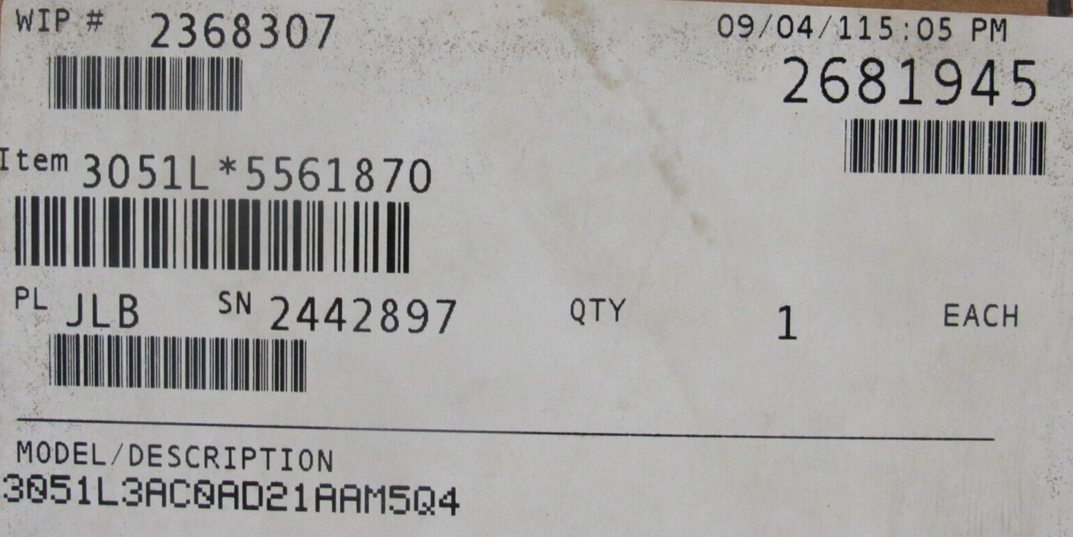 NEW ROSEMOUNT 3051L3AC0AD21AAM5Q4 LIQUID LEVEL TRANSMITTER 3051L ...