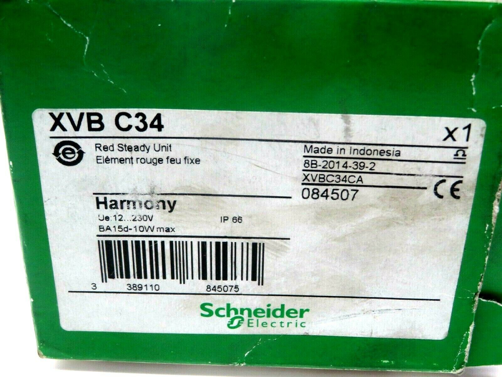 NEW SCHNEIDER ELECTRIC XVBC34CA RED STEADY UNIT - SB Industrial Supply ...