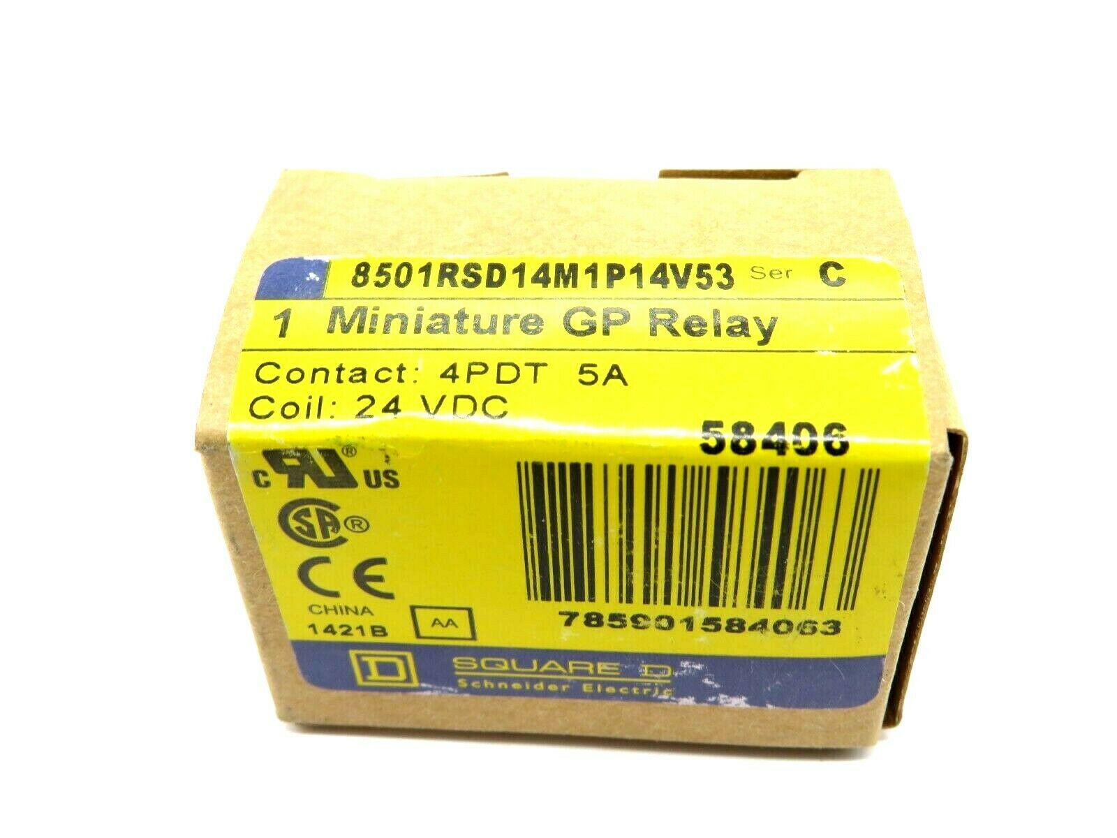 NEW SQUARE D 8501RSD14M1P14V53 MINATURE GP RELAY SERIES C - SB ...