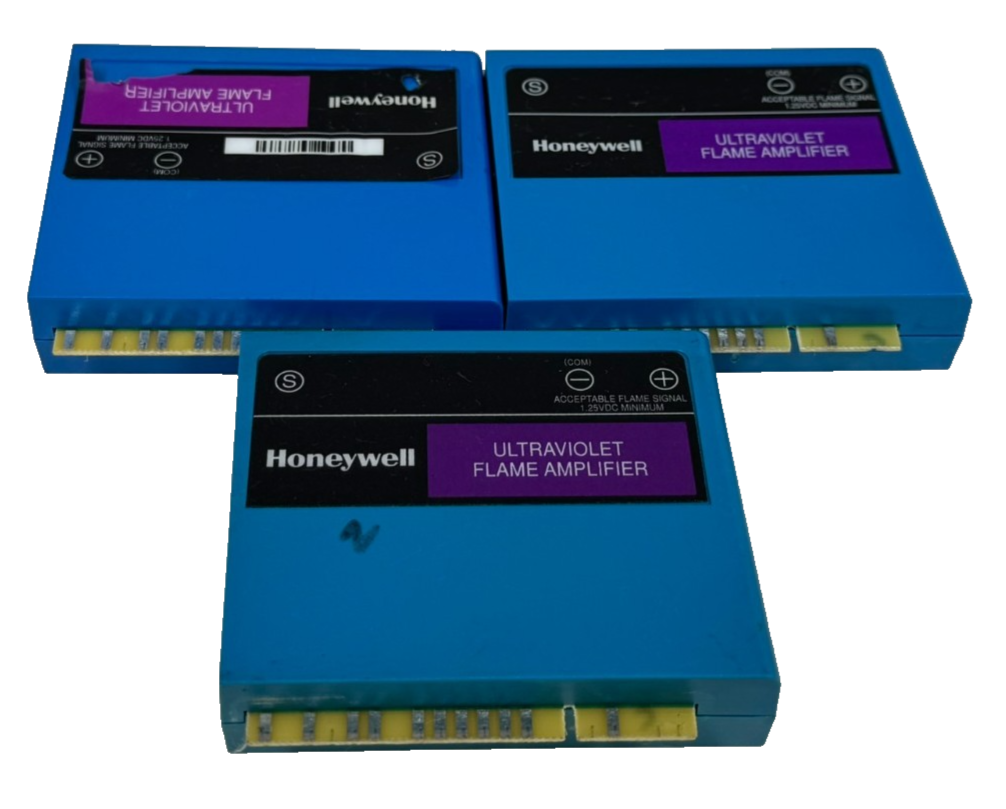 LOT OF 3 USED HONEYWELL R7849-A-1023 ULTRAVIOLET FLAME AMPLIFIER ...