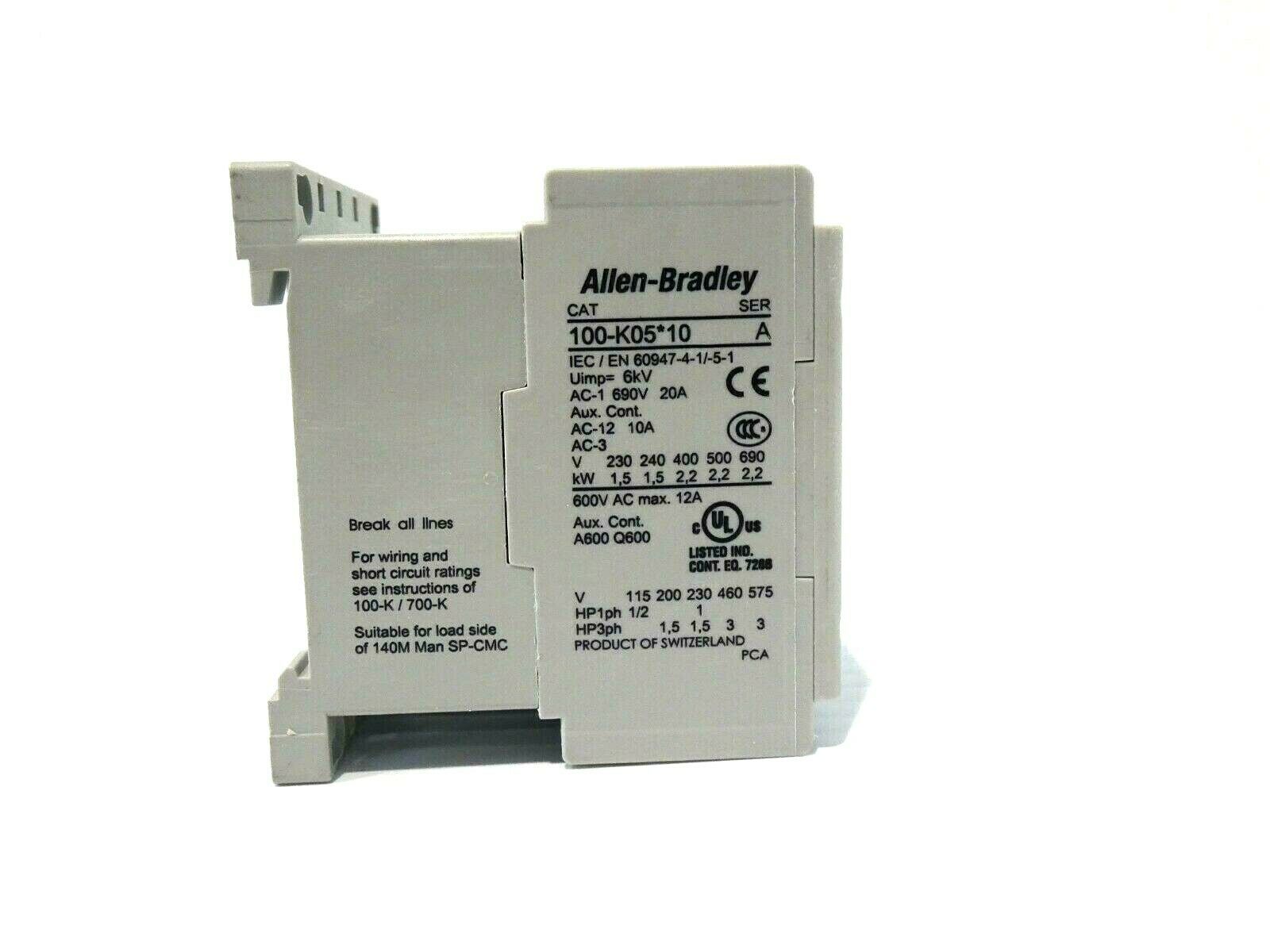 NEW ALLEN BRADLEY 100-K05*10 CONTACTOR SER.A 100K0510 - SB Industrial ...