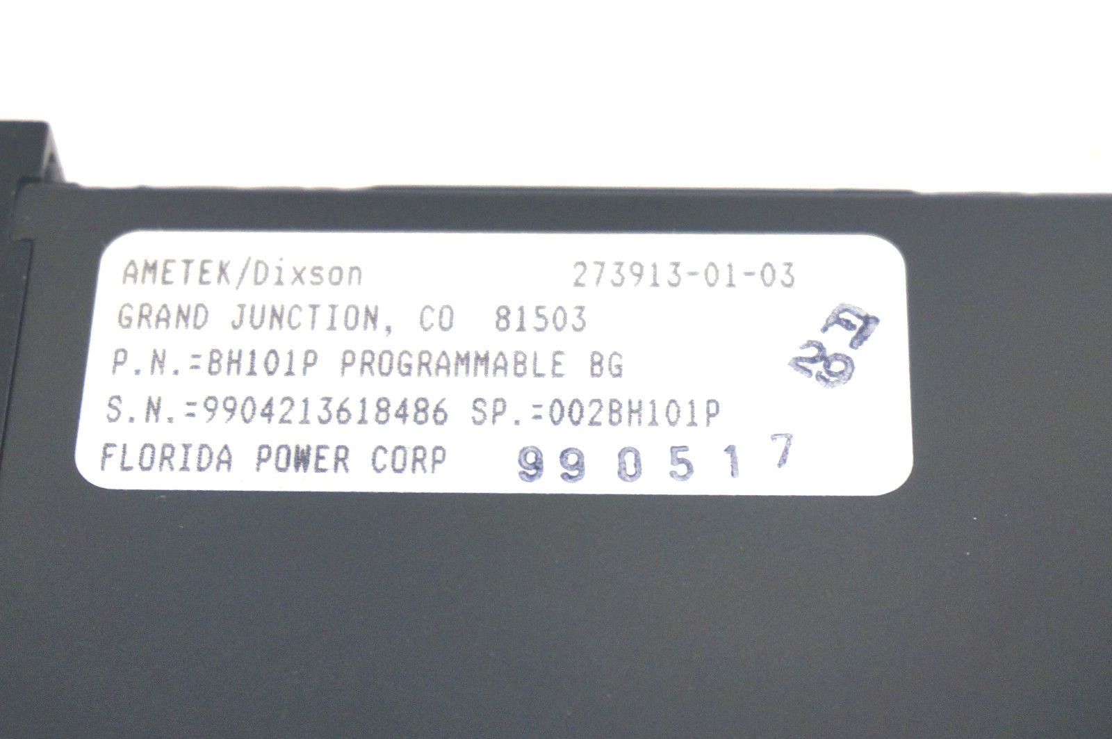 NEW AMETEK 273913-01-03 REACTOR BUILDING SPRAY FLOW METER BH101P ...