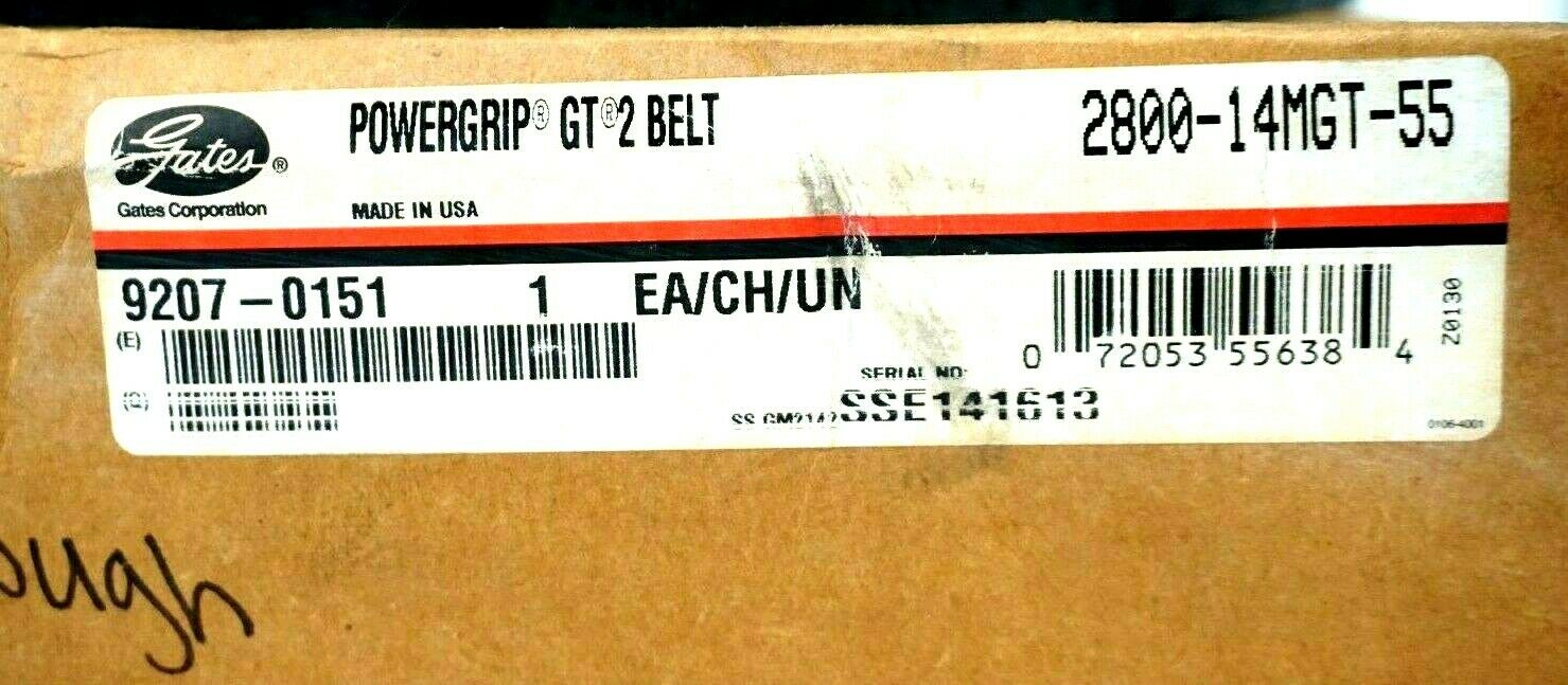 NEW GATES 2800-14MGT-55 POWERGRIP TIMING BELT 280014MGT55 - SB ...