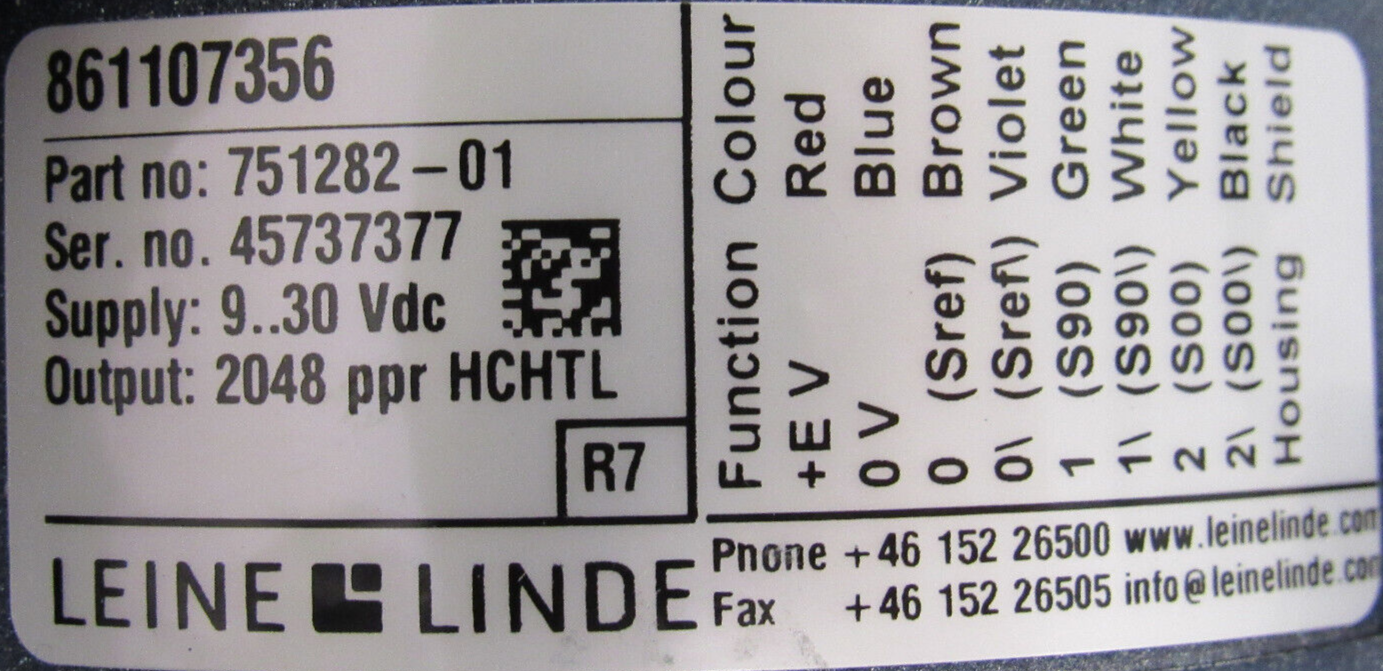 NEW LEINE LINDE 861107356 ENCODER 751282-01 - SB Industrial Supply, Inc.