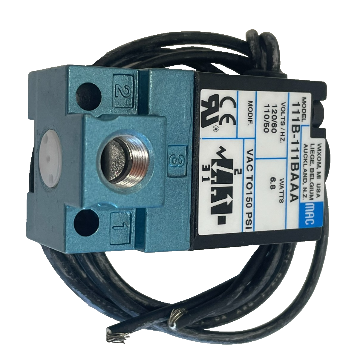 NEW MAC VALVES 111B-111BAAA SOLENOID VALVE 111B111BAAA - SB Industrial ...
