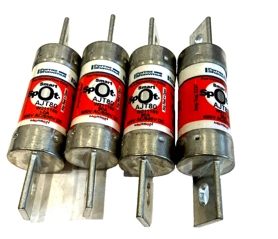 NEW MERSEN FERRAZ SHAWMUT AJT80 FUSES LOT OF 4 - SB Industrial Supply, Inc.