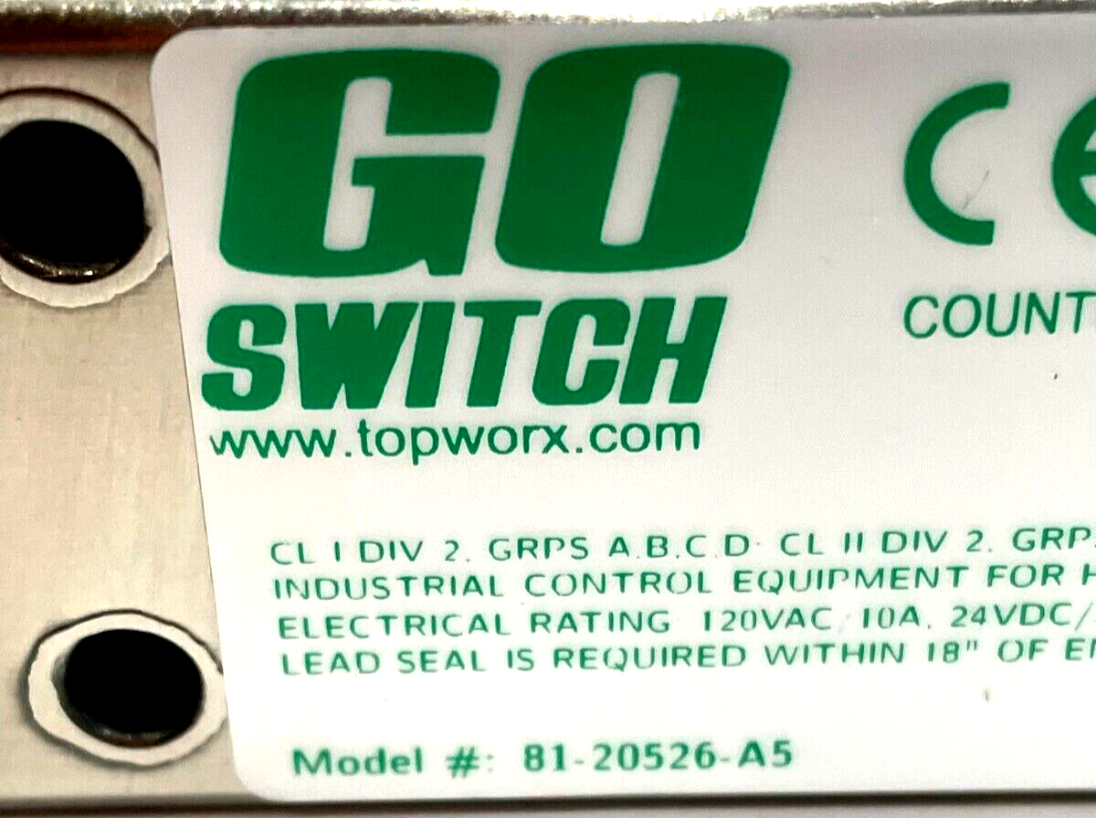 NEW TOPWORX GO SWITCH 81-20526-A5 PROXIMITY SWITCH 8120526A5 - SB ...