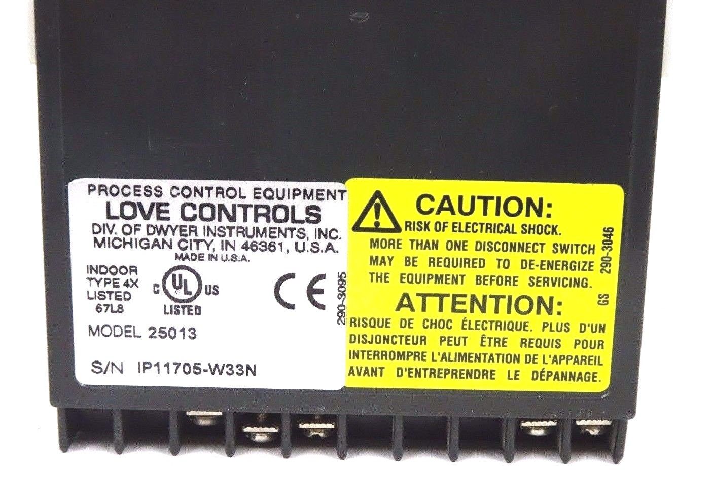 USED LOVE CONTROLS 25013 SERIES 2500 TEMPERATURE CONTROLLER - SB ...