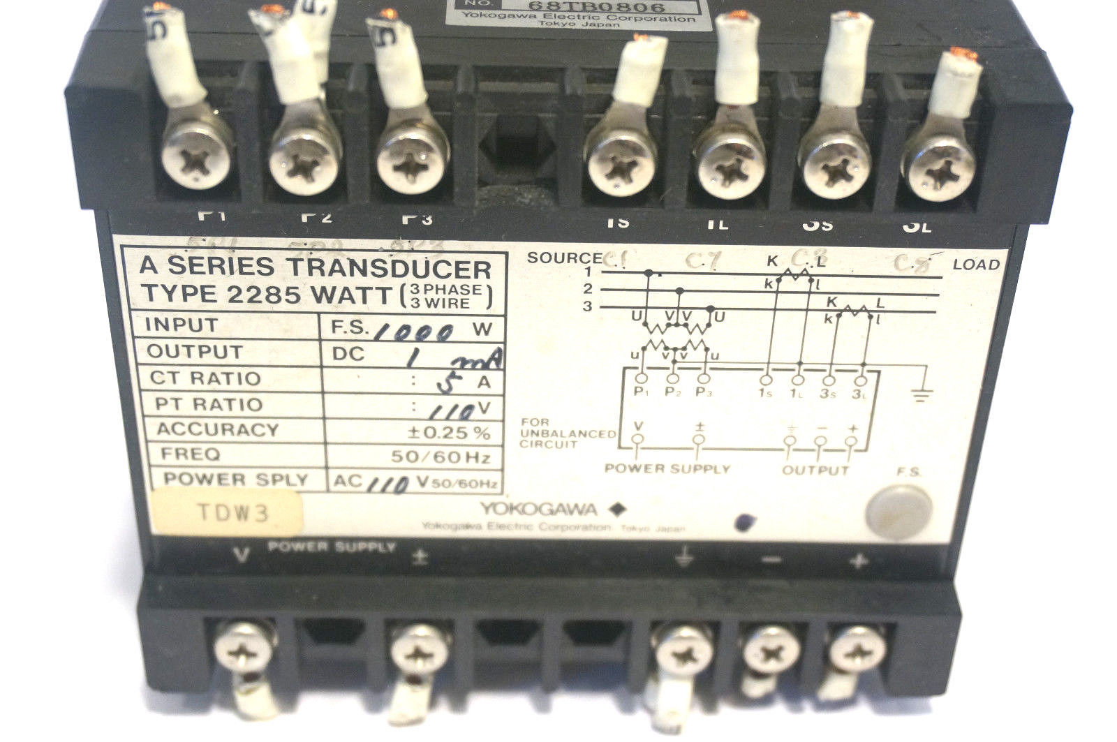 YOKOGAWA 2285 TRANSDUCER - SB Industrial Supply, Inc.
